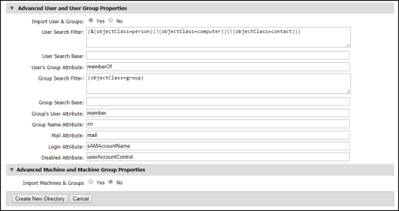 Hub Administration Directories